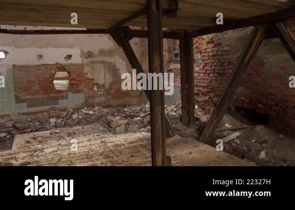 Decaying Industrial Space with Rusty Beams and Crumbling Walls ...