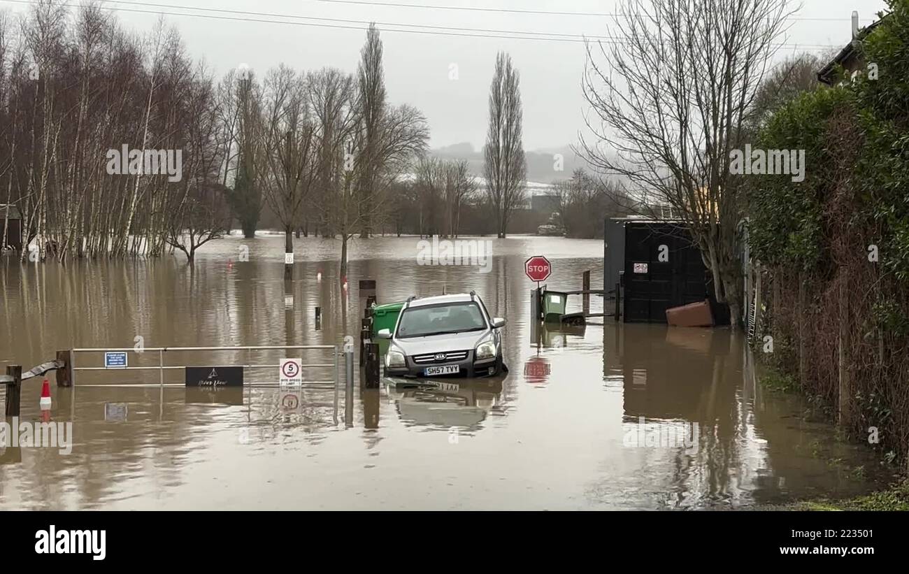 Flooding in Kent as severe weather warnings persist Stock Video Footage ...