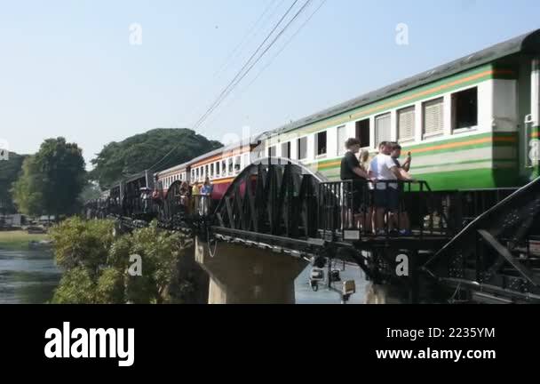 Thai people and foreign traveler passenger journey on classic bogie ...