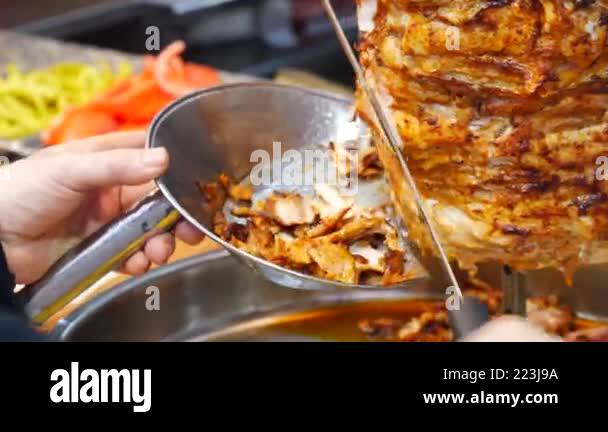 rotating traditional gyros meat Stock Video Footage - Alamy