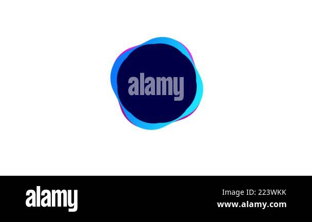 Animation of vibrant design featuring multiple overlapping shapes in ...