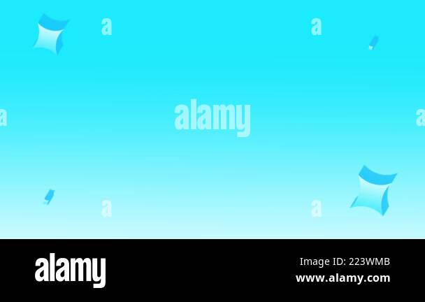 Animation of vibrant blue gradient background adorned with shimmering ...