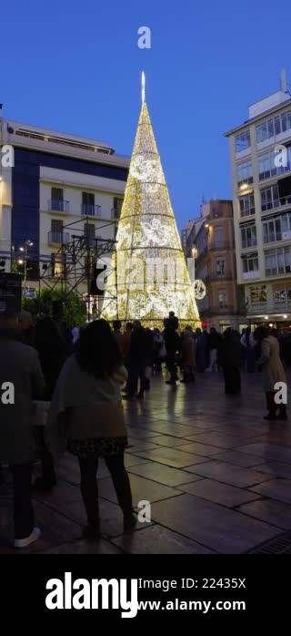 Malaga Spain, 23rd December 2024: Footage of the town centre of Malaga ...