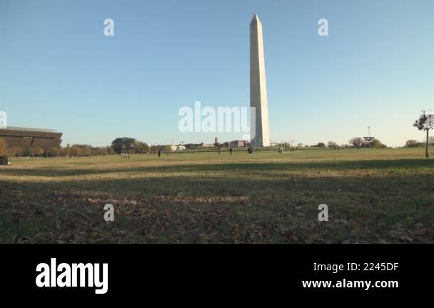 George Washington Memorial on a clear fall day in Washington, DC. The ...