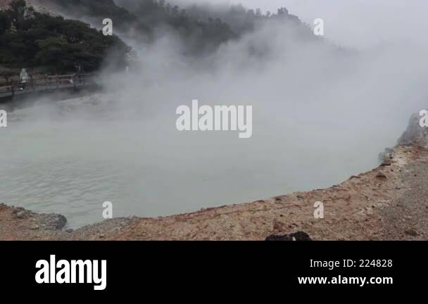 escape from the condition of the active crater containing boiling ...