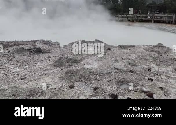 escape from the condition of the active crater containing boiling ...