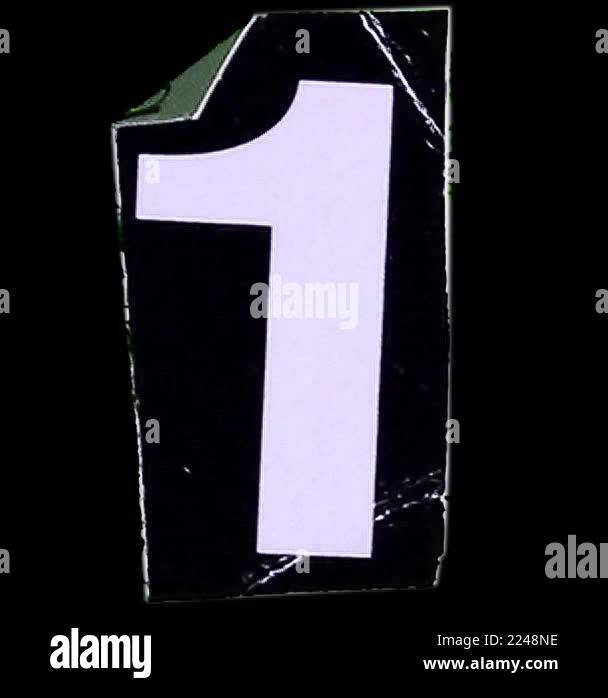 number one on black background Stock Video Footage - Alamy