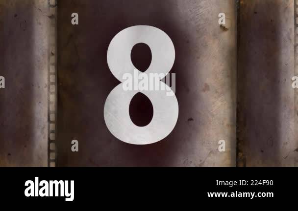 Countdown numbers animation over grungy, textured background. grunge ...