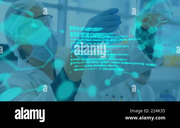 Animation of scientific data processing and human brains over asian ...