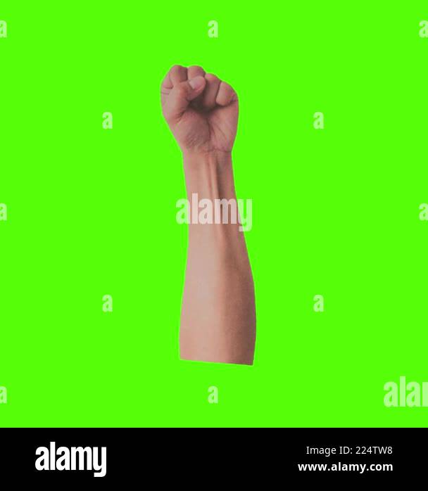 hand gesture on green background Stock Video Footage - Alamy