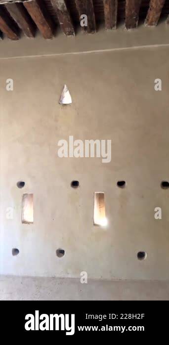 Arabic fort interior features compact layout with small rooms serving ...