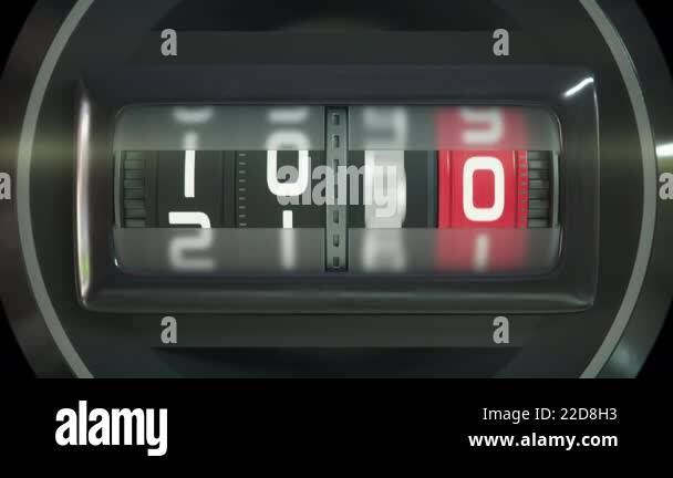 Dynamic opening countdown sequence with spinning mechanical counter ...
