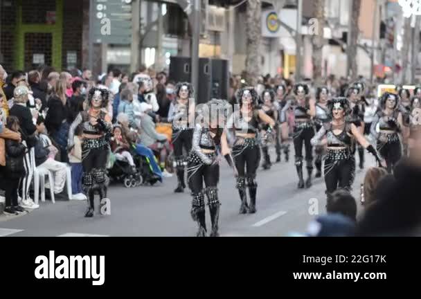 Vibrant Spanish Festival Scene with Traditional Costumed Dancers in ...