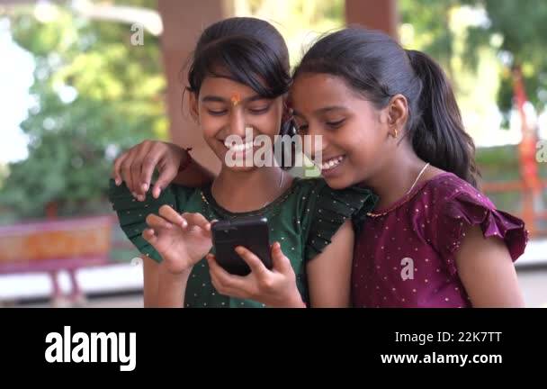 Young girl use cellphone share text messages in social media, enjoy new ...