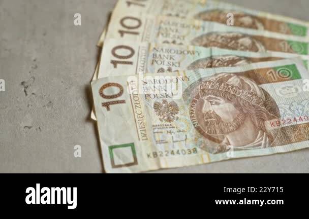 Polish zloty banknotes from the narodowy bank polski, featuring ...