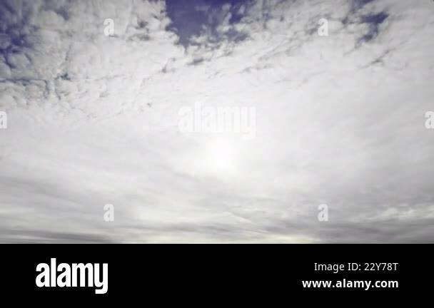 Dynamic timelapse showing layered clouds stretching across the sky ...