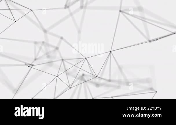 Abstract Technology Plexus Background From Animated Lines And Dots Looping Seamless Space