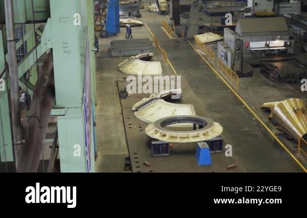 An indepth overview of a manufacturing facility showcasing large ...