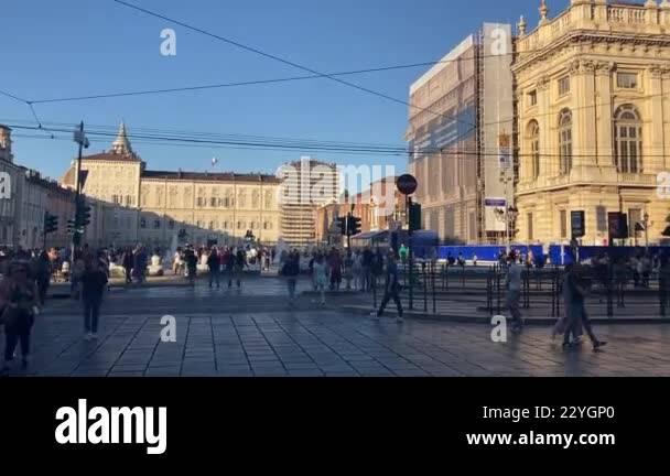 Turin: September 21st 2022: Buildings and streets in Turin. Italian ...