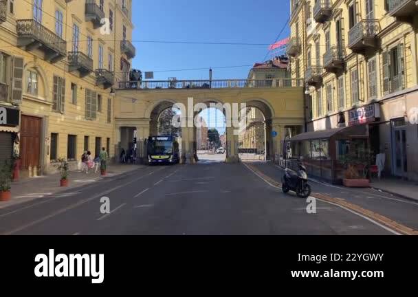 Turin: September 21st 2022: Buildings and streets in Turin. Italian ...