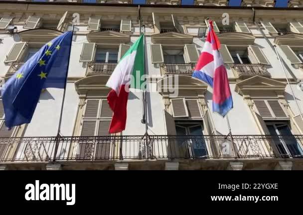 Turin: September 21st 2022: Buildings and streets in Turin. Italian ...