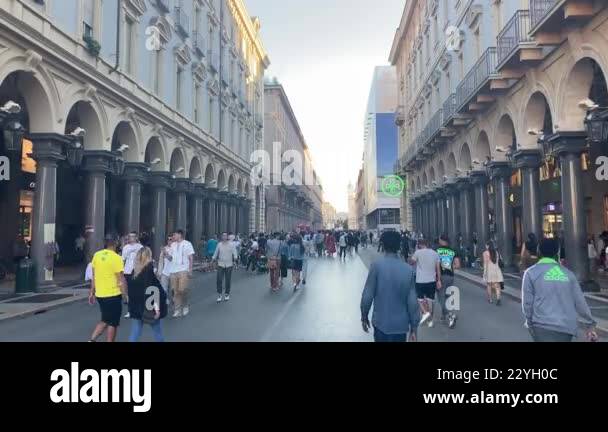 Turin: September 21st 2022: Buildings and streets in Turin. Italian ...