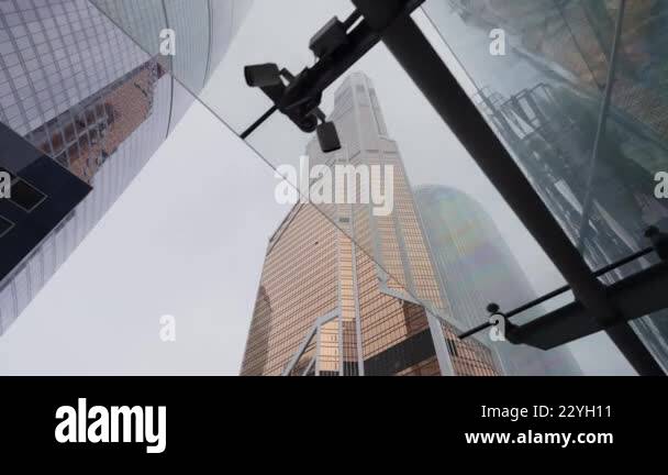 A breathtaking view of towering skyscrapers beautifully captured from ...