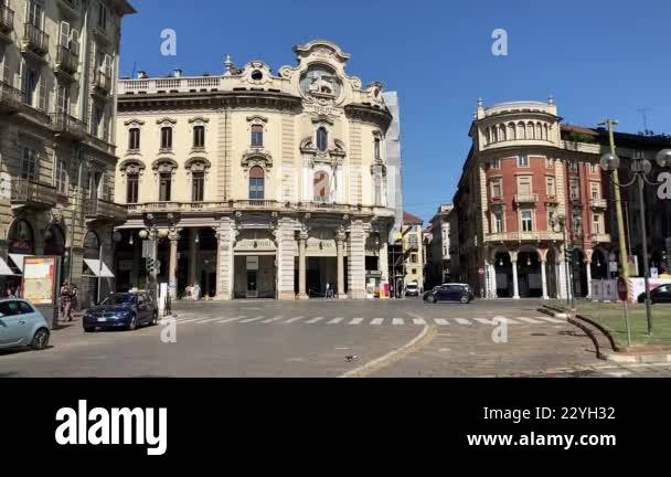 Turin: September 21st 2022: Buildings and streets in Turin. Italian ...