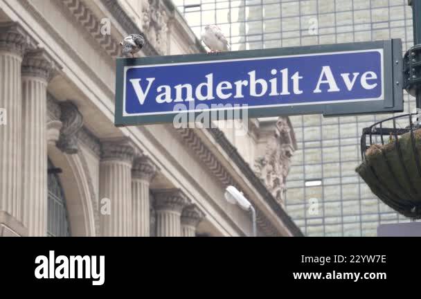 New York City Grand Central Terminal, Vanderbilt intersection road sign ...