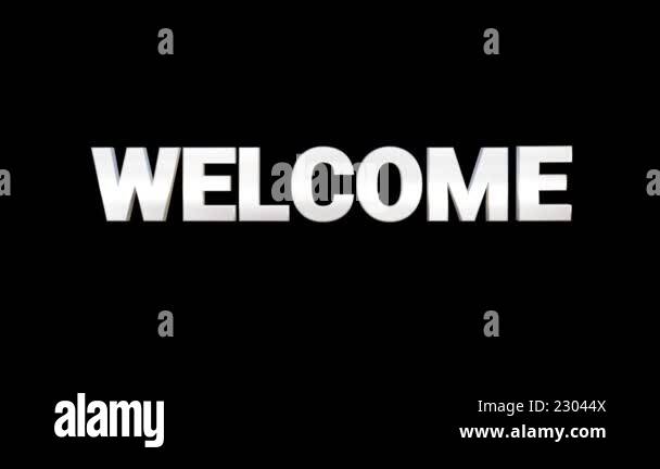 Welcome Text Animation with Blur Effect 4K Video Stock Video Footage ...