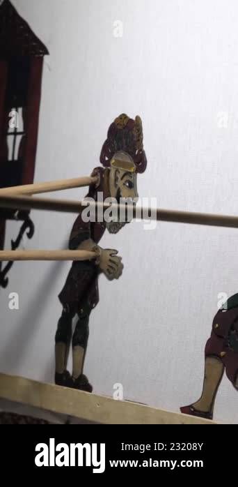 Puppet show played with the help of a stick, traditional Turkish ...