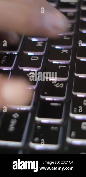 Image of hands hovering over keyboard, typing on computer letters ...