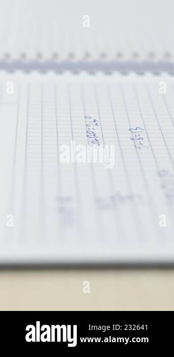 Student Homework, student in exam, taking notes with pen, writing in ...