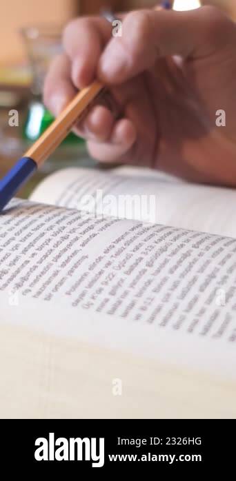 The image with the concept of reading, made by tracing the pages of the ...