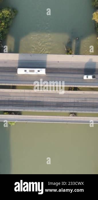 River Bridge Crossing, city built around a river, riverside settlement ...