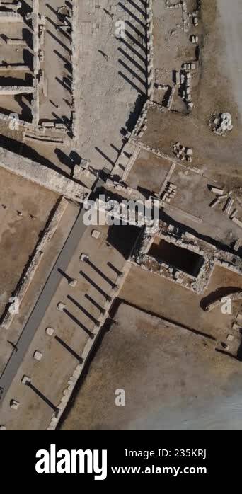Drone view of the ancient ruins of the historic city, architecture ...