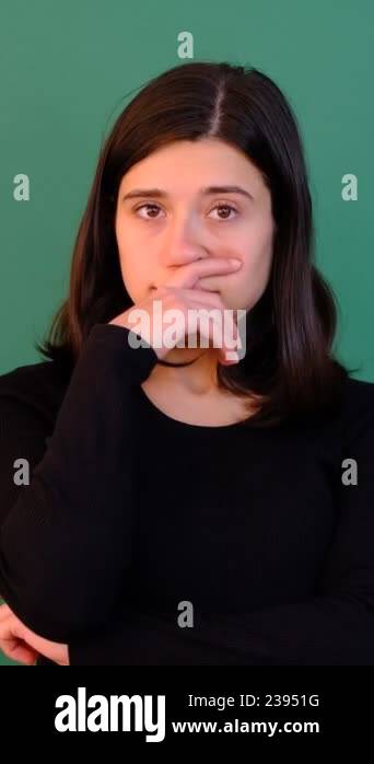 Woman thinking alone, thoughtful troubled business woman thinking ...