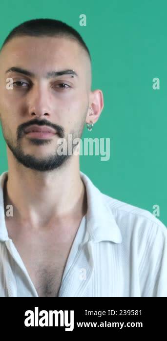 Male facial expression while listening to someone else, listening ...