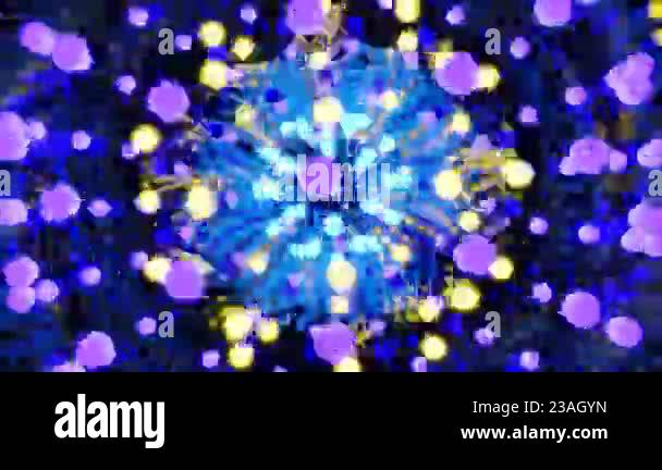 Seamless animation of glowing light colored balls. Festive animated ...