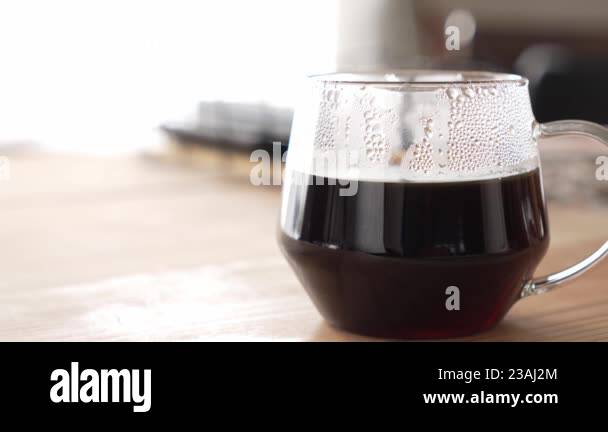 Drip coffee scene of pouring coffee into a cup Stock Video Footage - Alamy