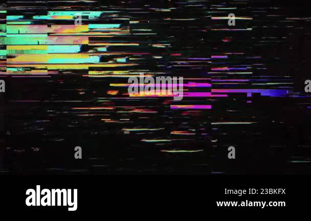 Digital pixel color noise glitch effect. The problems of the video ...