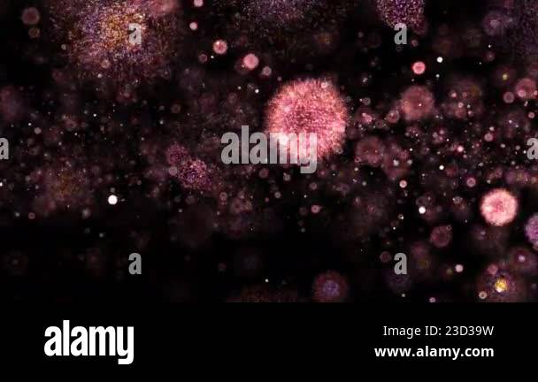 Abstract seamless loop many spark fireworks particles animation effect ...