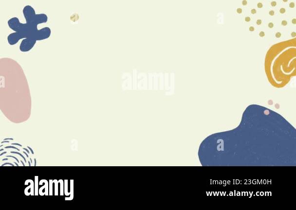abstract hand-drawn shapes frame border animated background Stock Video ...