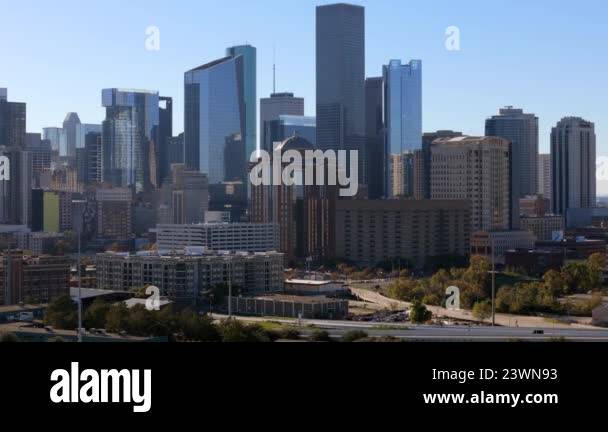 Aerial shot beautifully captures the stunning skyline of Houston ...