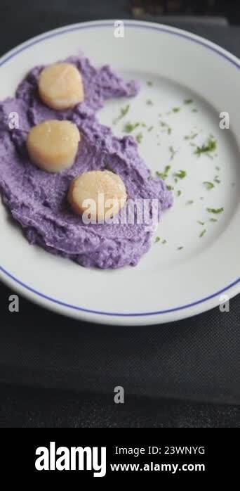 Scalloped food Sea scallop grilled seafood fresh tasty food dish ...