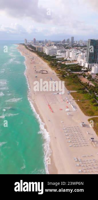 Stunning aerial drone view of Miami Beach captures the beautiful scene ...