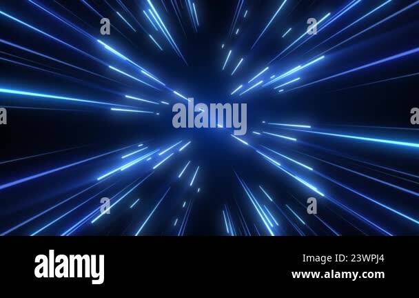 Flying in space, then entering hyperspace. Hyperspace jump through the ...