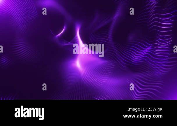 Abstract digital dynamic particle waves with light motion lights ...