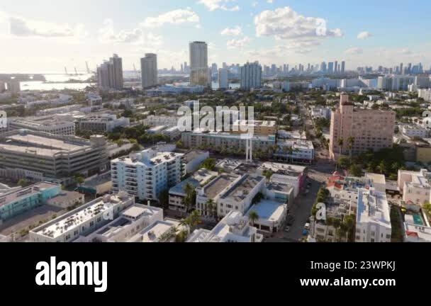 Aerial photo of Miami Beach showcases its stunning Miami skyline and ...