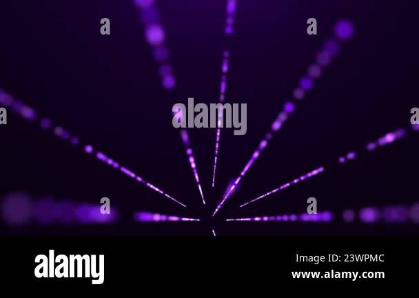 Bright glowing laser lines from dots and particles with the effect of ...